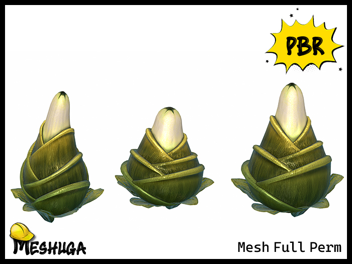 Second Life Marketplace - Meshuga PBR Sci-Fi Flowers - Lunaflora FULL PERM MESH